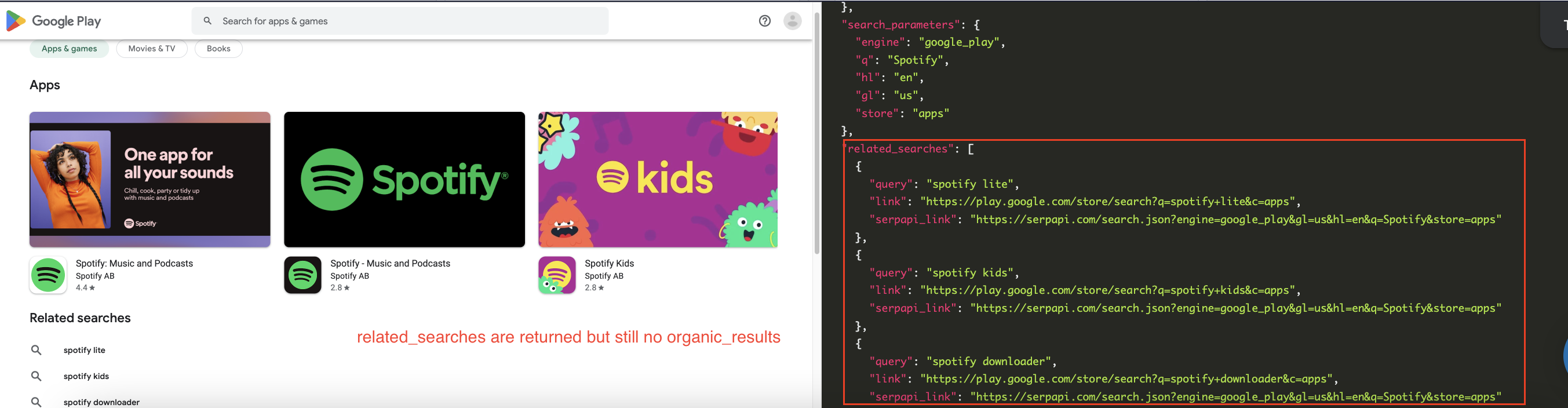 [Google Play API] No `organic_results` returned for searches · Issue #451 · serpapi/public ...
