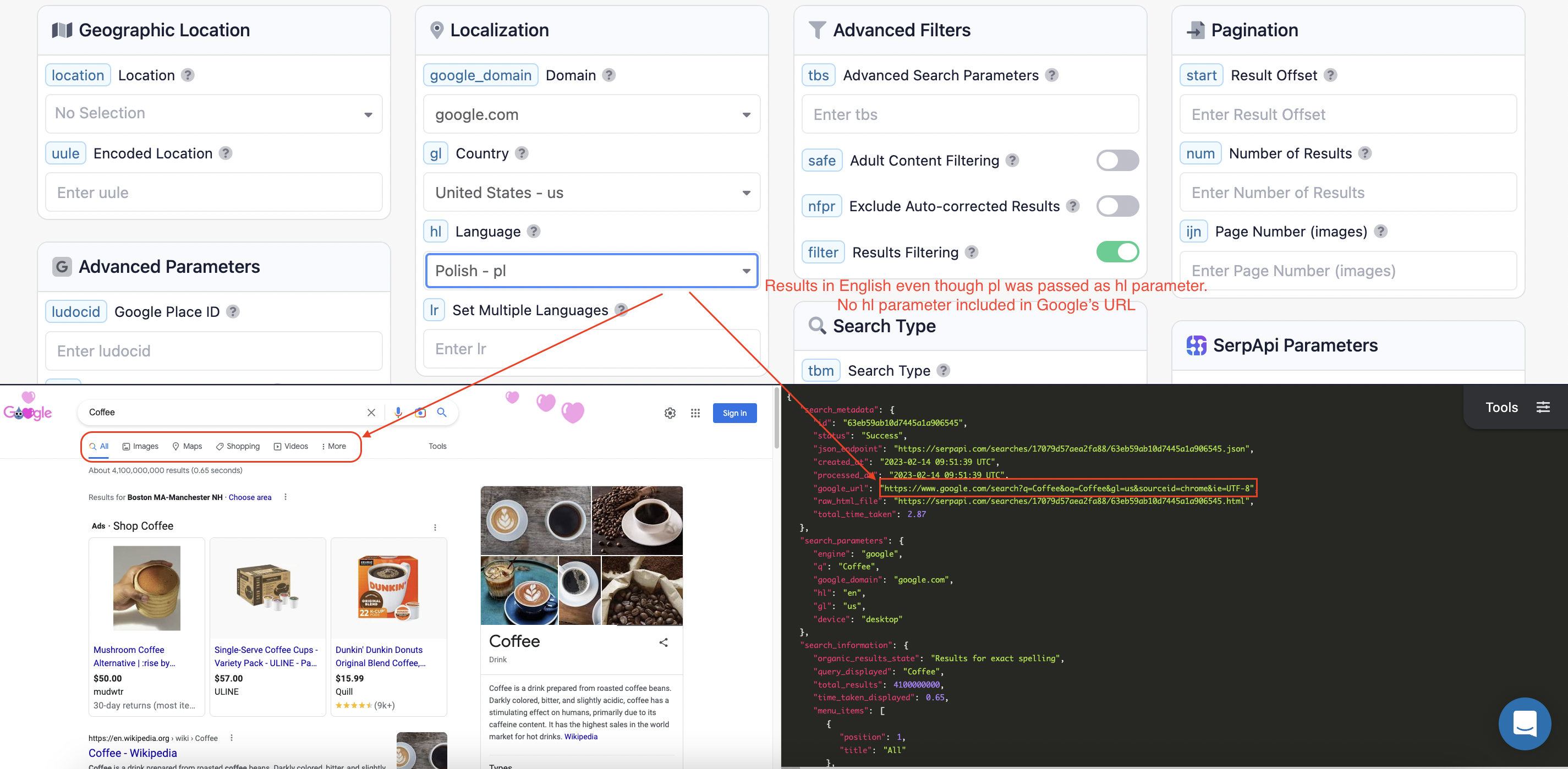 [Google Search API] `hl` parameter has no effect on search results' language · Issue #643 ...
