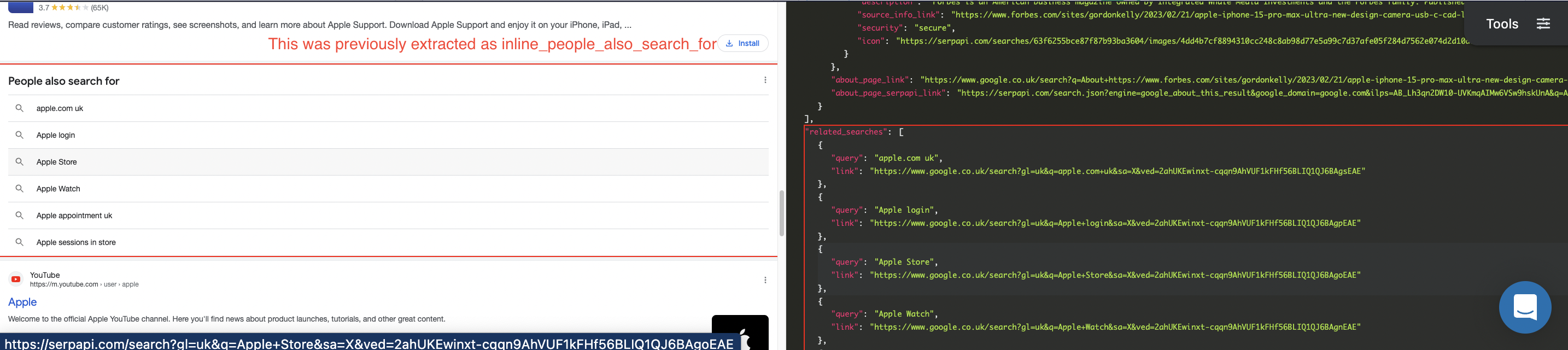 [Google Search API] Extract "People also search for" into `inline_people_also_search_for` block ...