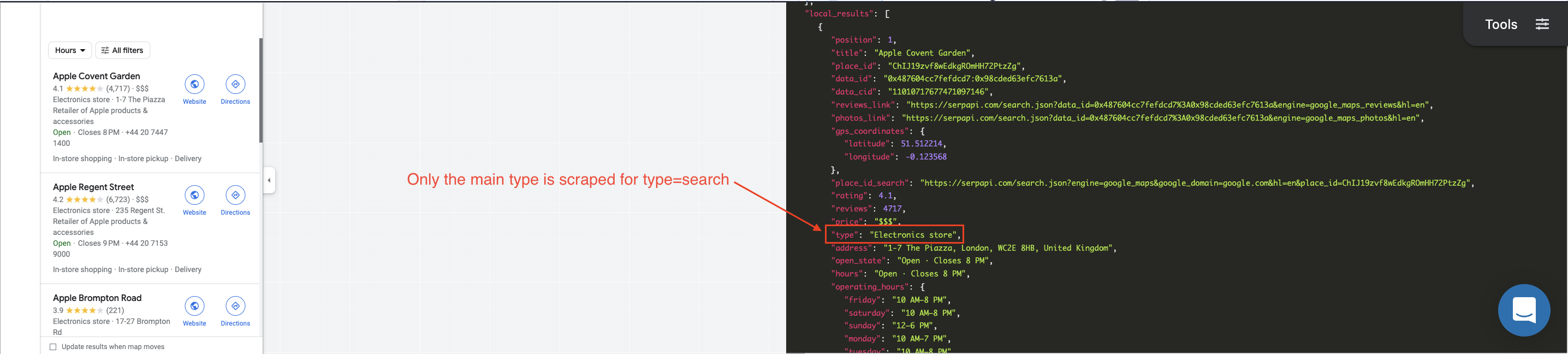 [Google Maps API] Scrape all `types` for each business in JSON response · Issue #895 · serpapi ...