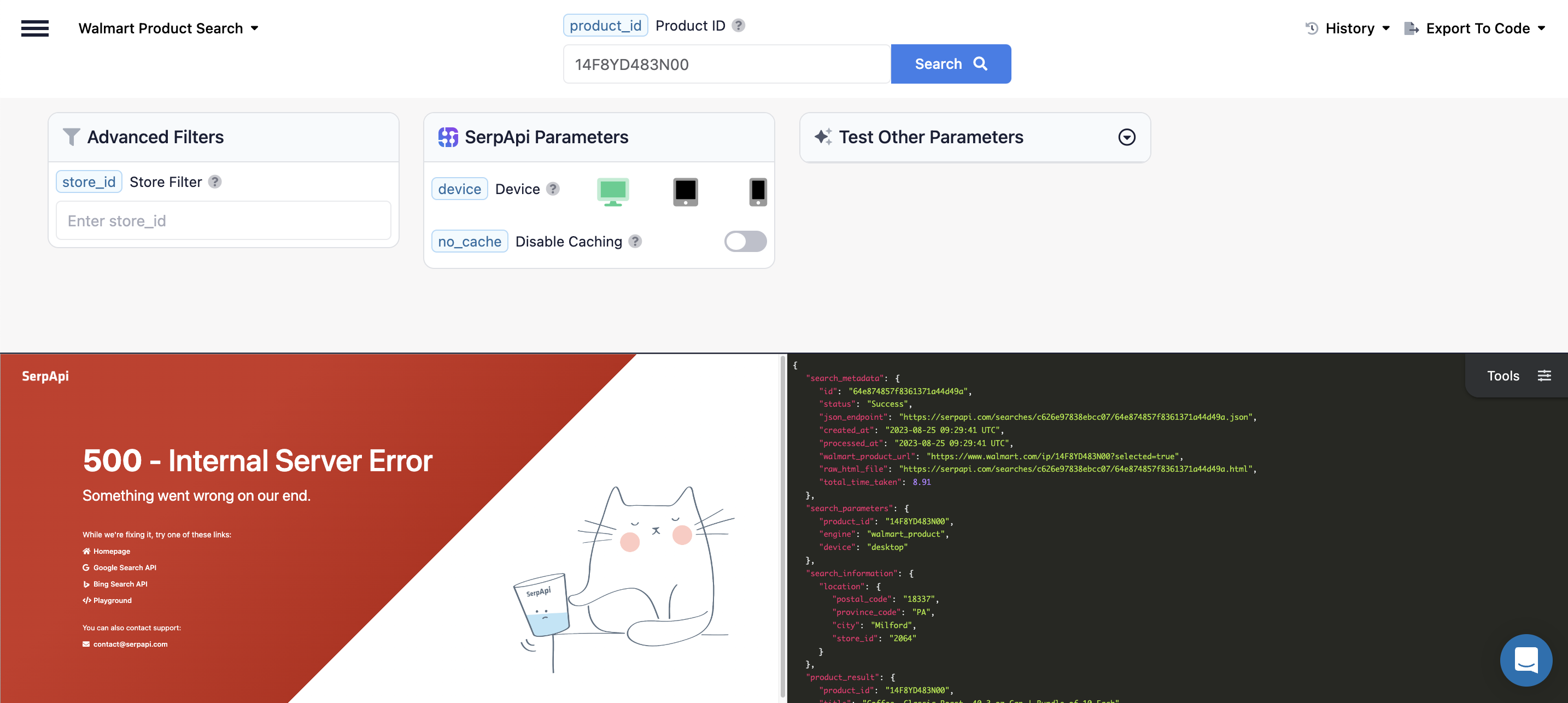 [Walmart Product API] API calls doesn't return any response · Issue #349 · serpapi/public ...