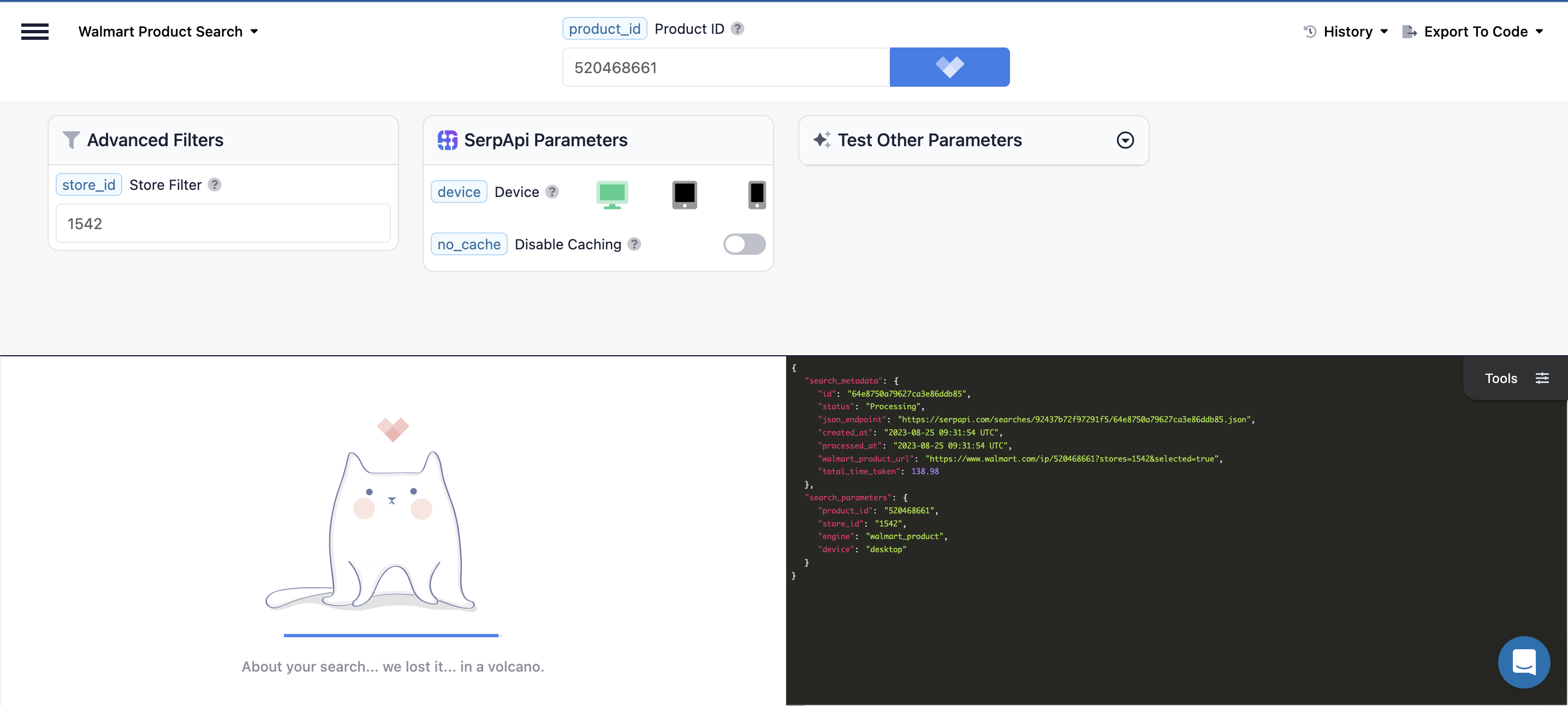 [Walmart Product API] API calls doesn't return any response · Issue #349 · serpapi/public ...