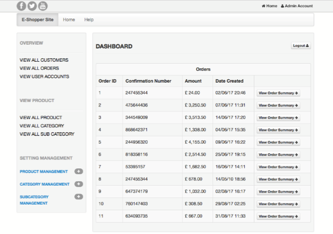 Github Selo4je Commercesite An Online Retail Management Custommer Order Processing System 