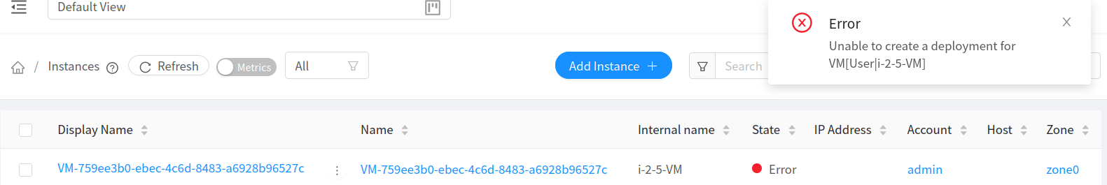 Unable to create a deployment for VM · Issue #5240 · apache/cloudstack · GitHub