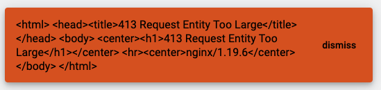 As a user, I'd like to receive a warning if the collection is too large ...
