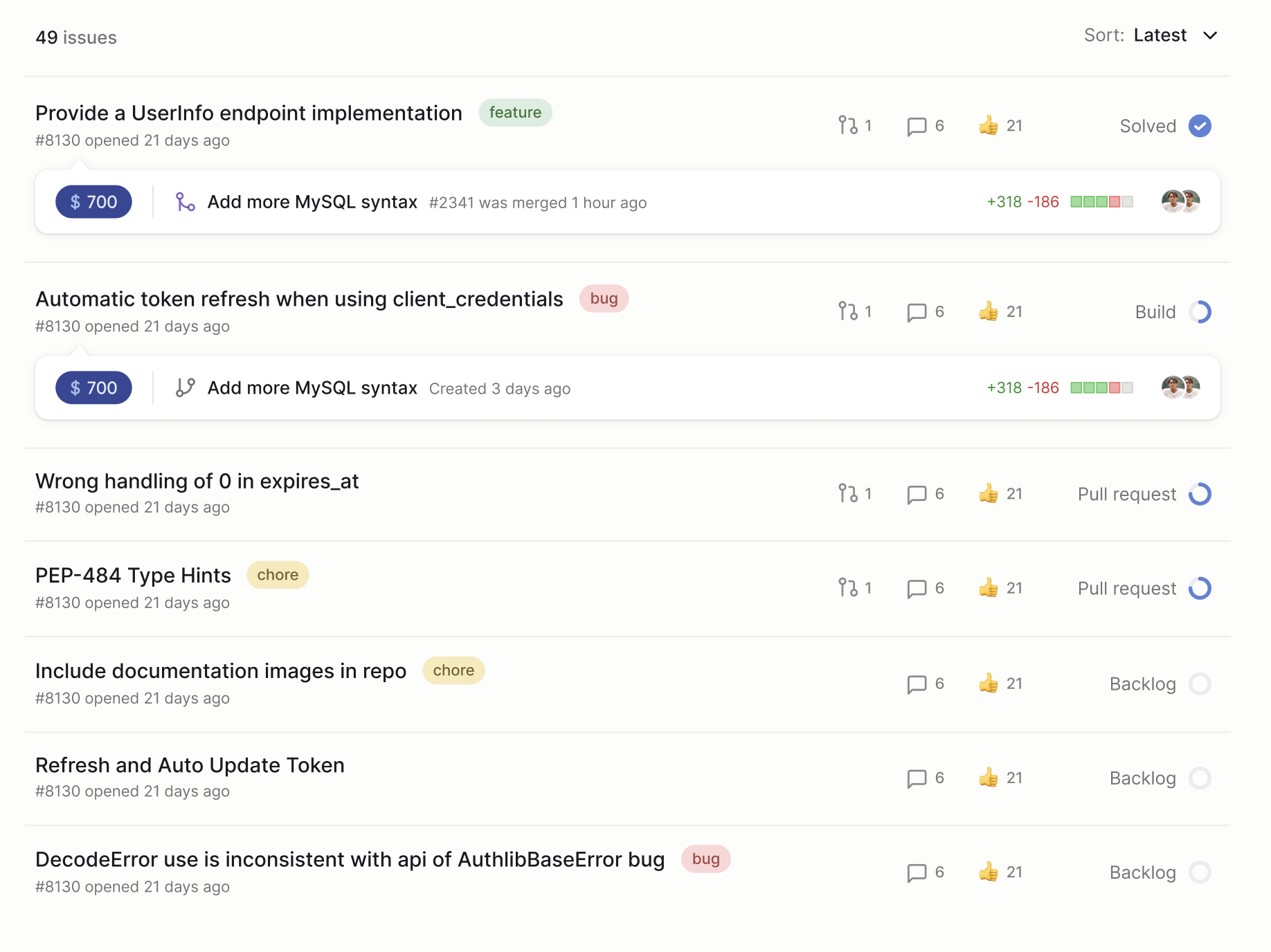 Polish: Better sorting & filtering of issues · Issue #220 · polarsource/polar · GitHub