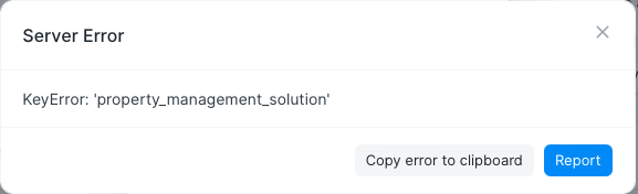 Not able to rename the company. this is a second error. Property management is not installed but ...