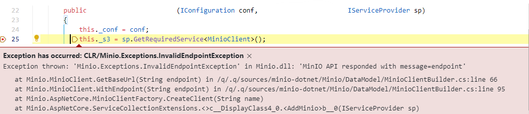 Minio Error Endpoint No Build Method On Client Factory · Issue 45 · Appanyminio 