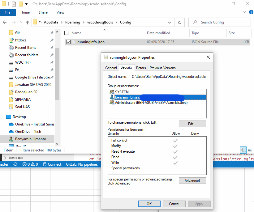 Can't add connection, settings.json also ignored · Issue #593 · mtxr/vscode-sqltools · GitHub