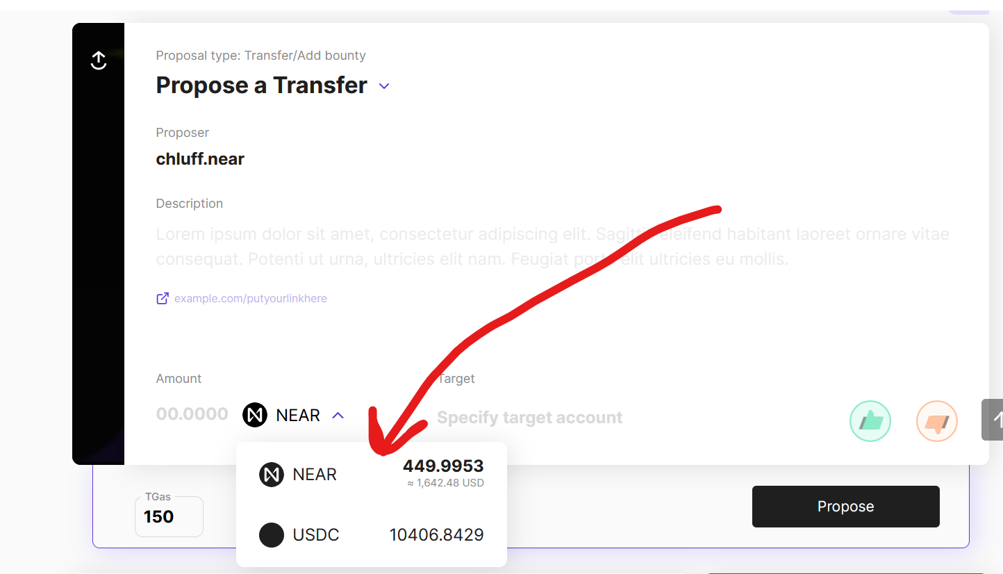 Token selector on FT transfer cards · Issue #129 · near-multicall/ui · GitHub