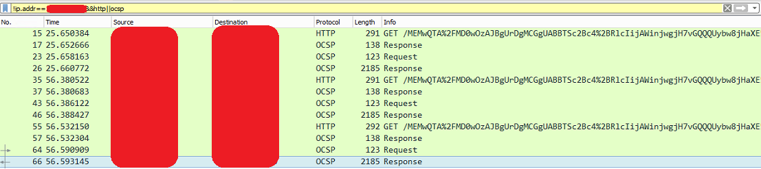 Openssl Ocsp Responder Failing When Request Comes From Ms Remote Desktop Service Remoteapp