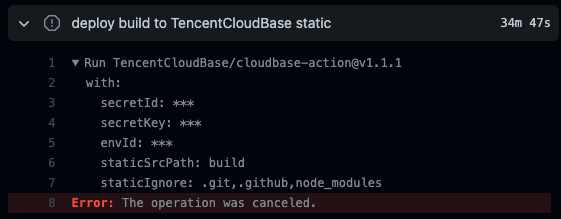 一直在uploading · Issue #28 · TencentCloudBase/cloudbase-action · GitHub