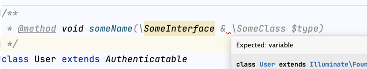 [Bug]: Intersection types not supported · Issue #571 · laravel-idea/plugin · GitHub