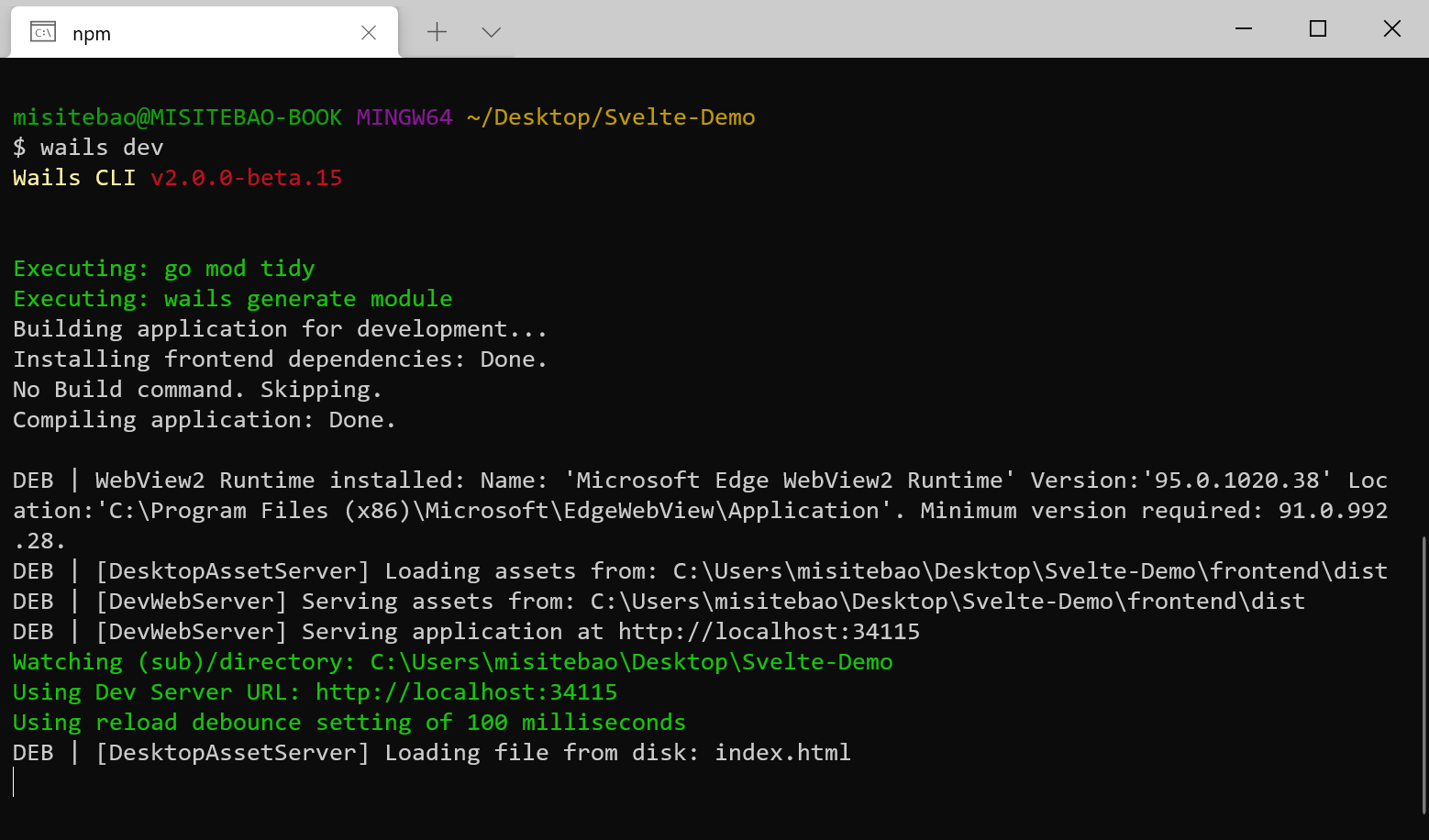 V2 There Is A Problem With The Wails Dev Command · Issue 902 · Wailsappwails · Github