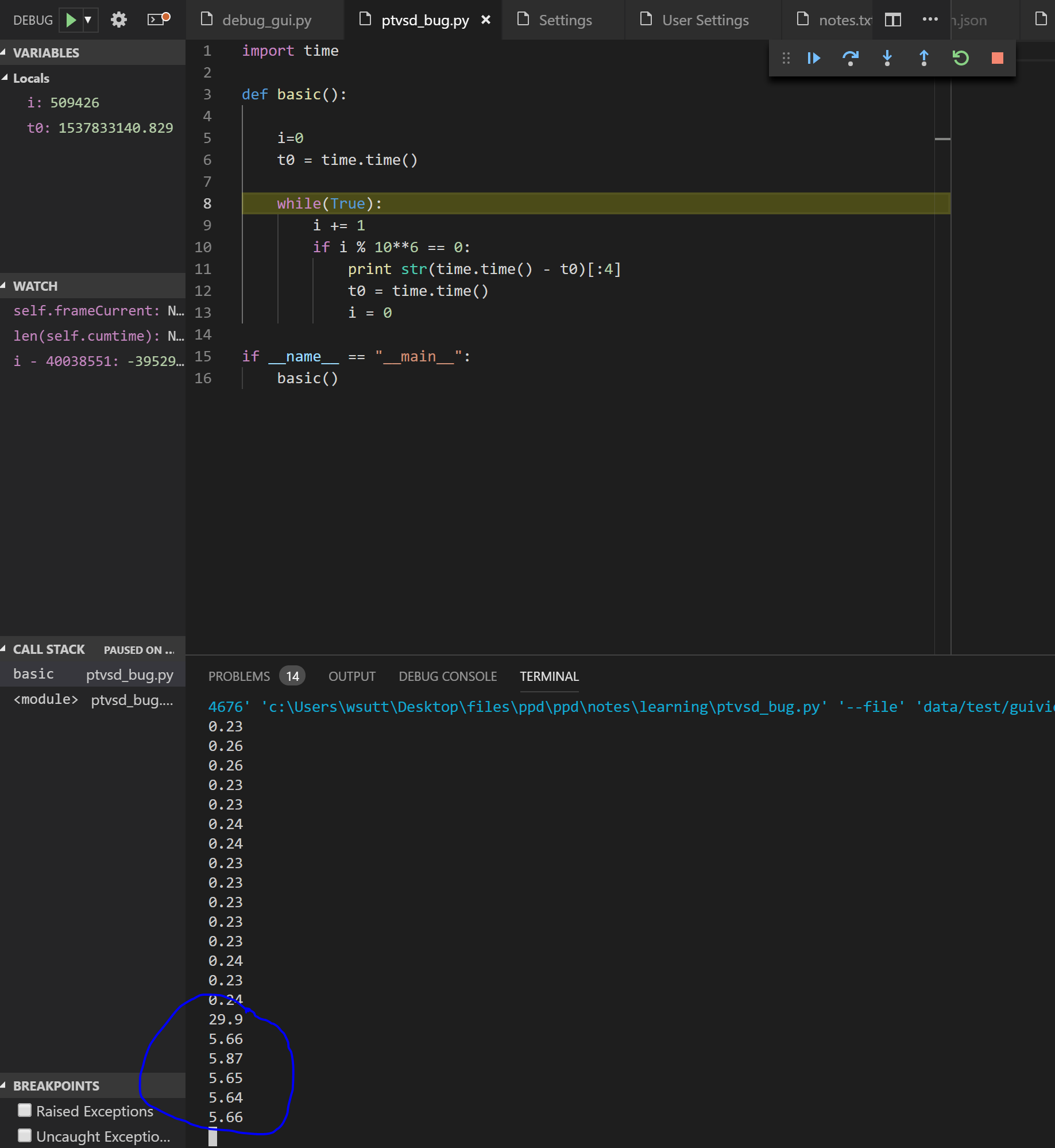 Debug 25x slower after one Pause+Continue · Issue #837 · microsoft/ptvsd · GitHub