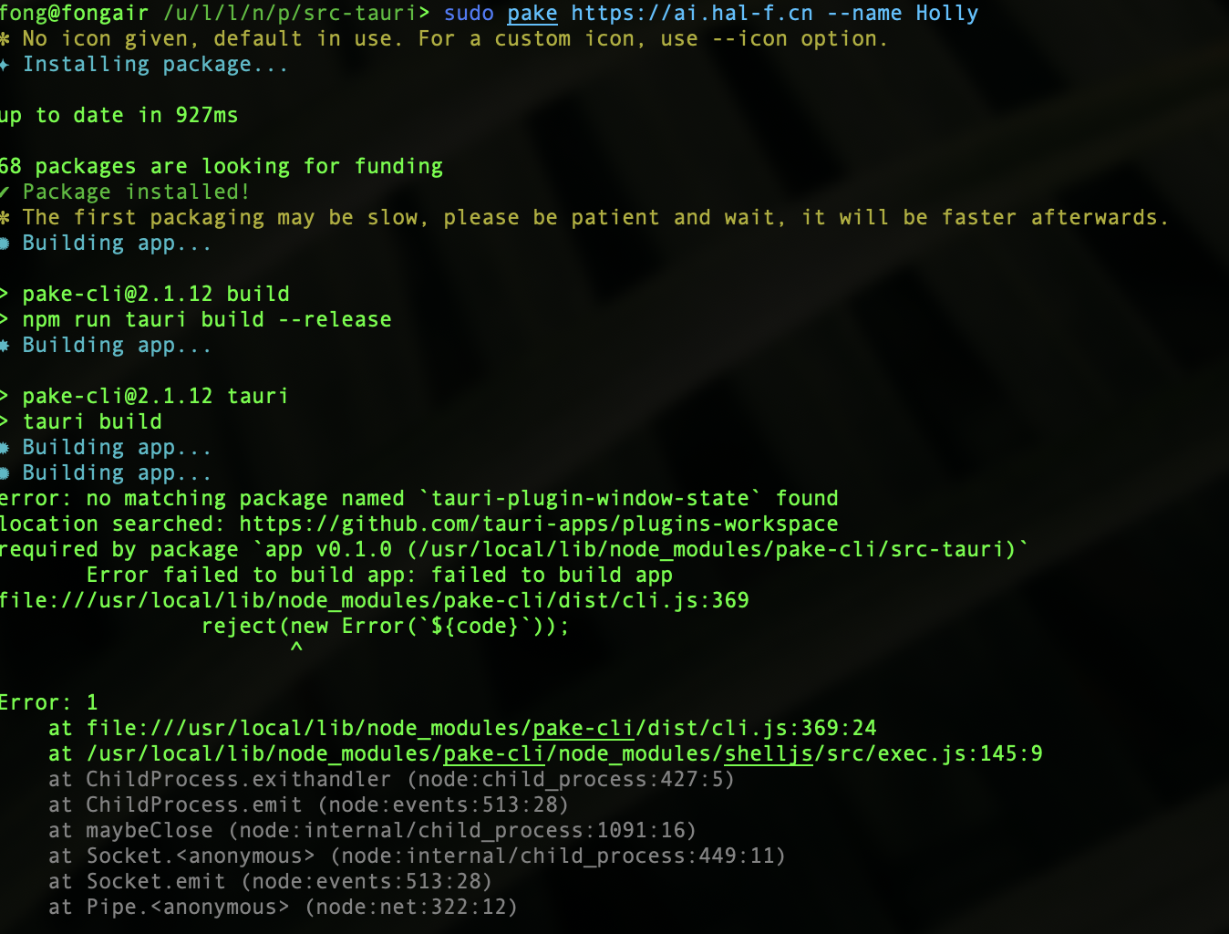 [Bug] · Issue #507 · tw93/Pake · GitHub