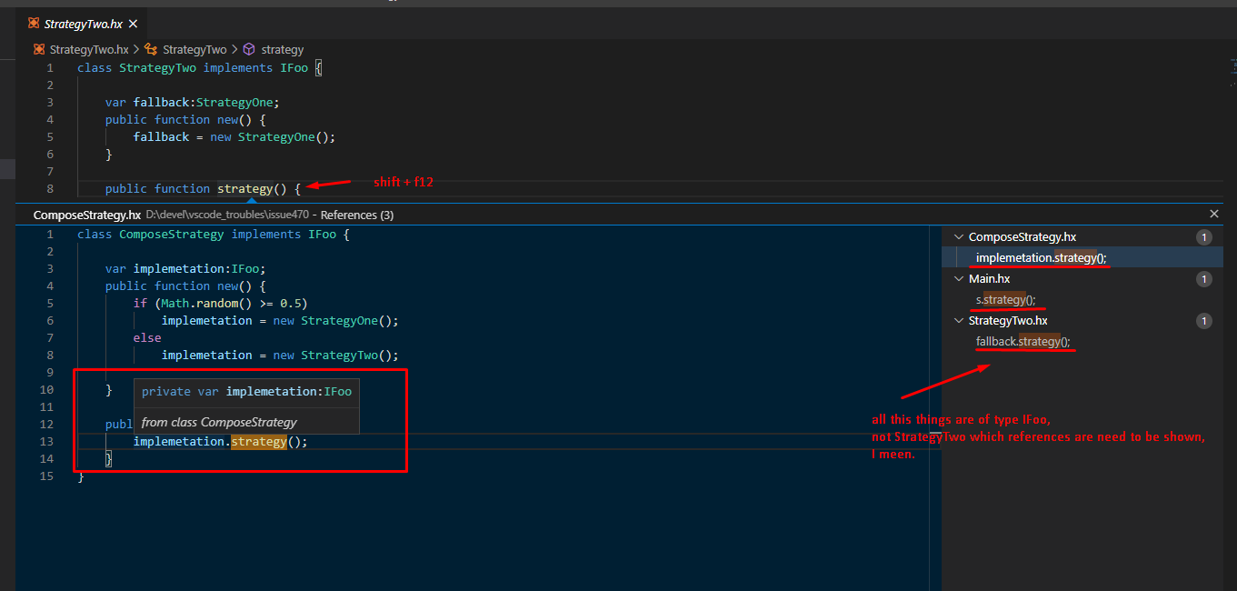 inaccurate behaviour of find references · Issue #470 · vshaxe/vshaxe · GitHub