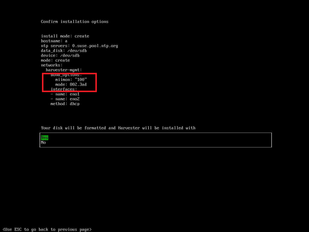 [BUG] - Bridge mode goes back to balance-tlb after installation · Issue #2675 · harvester ...