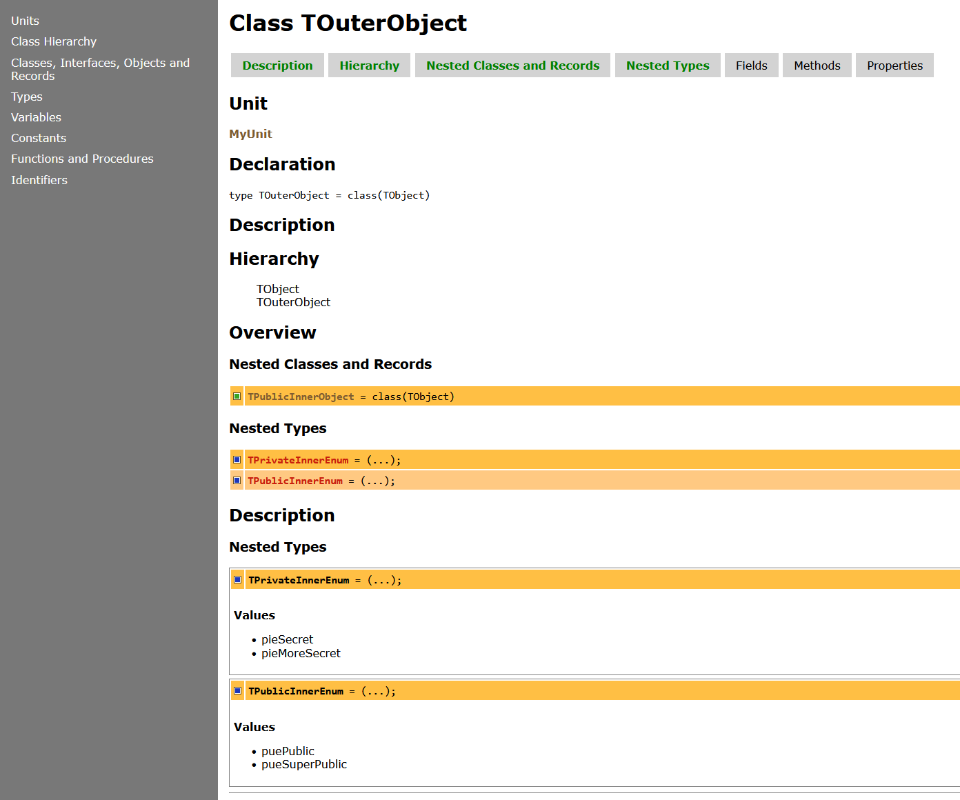 Nested Enums Are Displayed Regardless Of Visibility · Issue 158 · Pasdocpasdoc · Github 