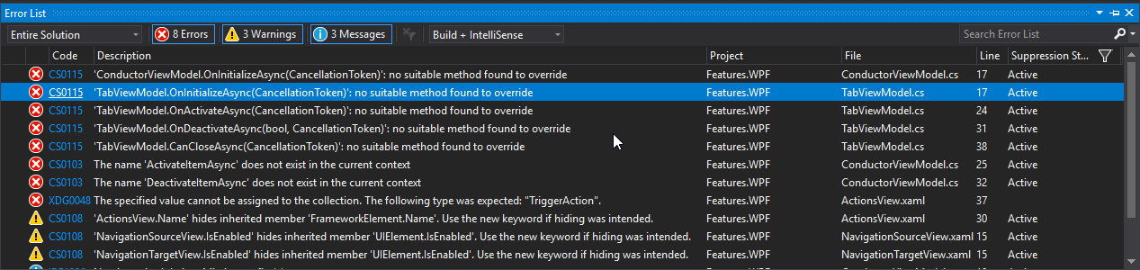 Can't get the samples compile · Issue #587 · Caliburn-Micro/Caliburn.Micro · GitHub
