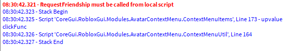 AvatarContextMenu calls RequestFriendship incorrectly · Issue #1053 · Roblox/Core-Scripts · GitHub