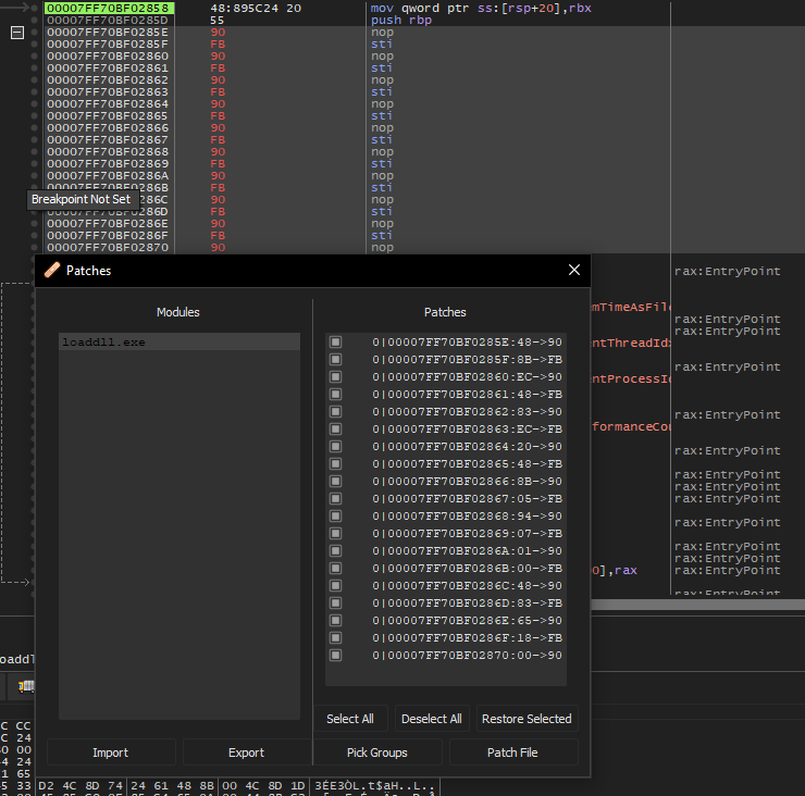 Patches with Fill command are ignored · Issue #2575 · x64dbg/x64dbg ...
