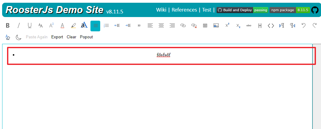 Align center text doesn't align bullet and numbering marker · Issue #707 · microsoft/roosterjs ...