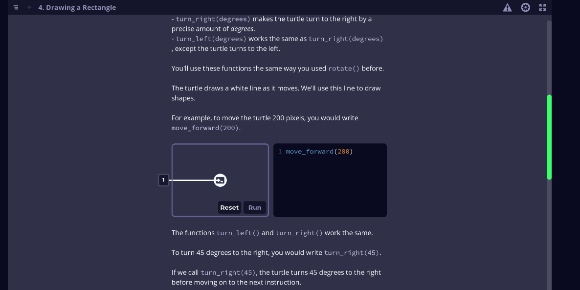 Lesson 4: Hitting the reset button moves the turtle instead of reseting. · Issue #281 · GDQuest ...