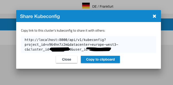 Add option to share kubeconfig by kgroschoff · Pull Request #857 · kubermatic/dashboard · GitHub