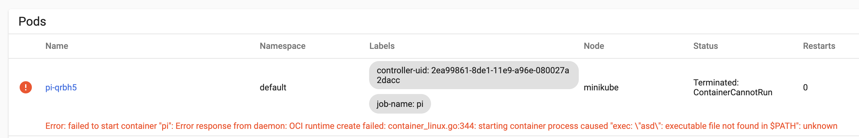Status of a job / reason why a job failed is missing in description ...