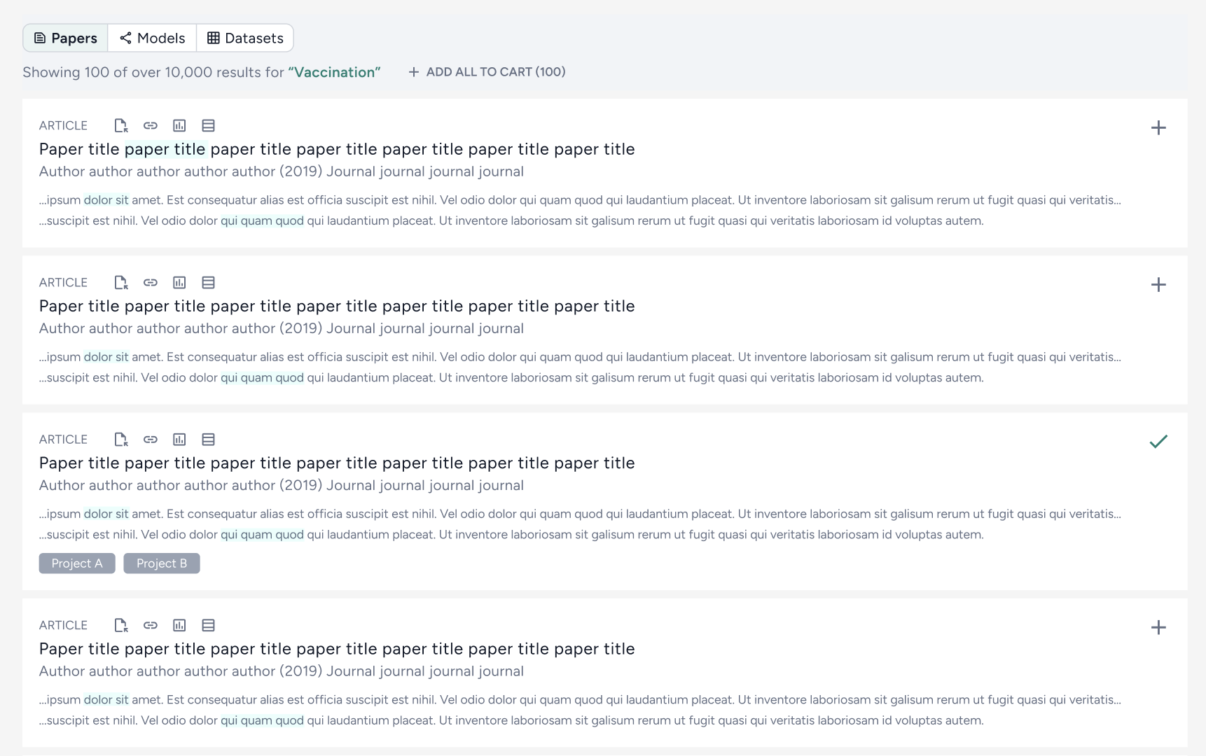 [FEAT]: Restyle/restructure search items in Data Explorer · Issue #438 · DARPA-ASKEM/Terarium ...
