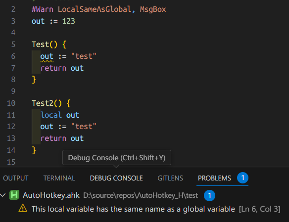 Feature request: #Warn All/LocalSameAsGlobal highlighting · Issue #382 · thqby/vscode ...