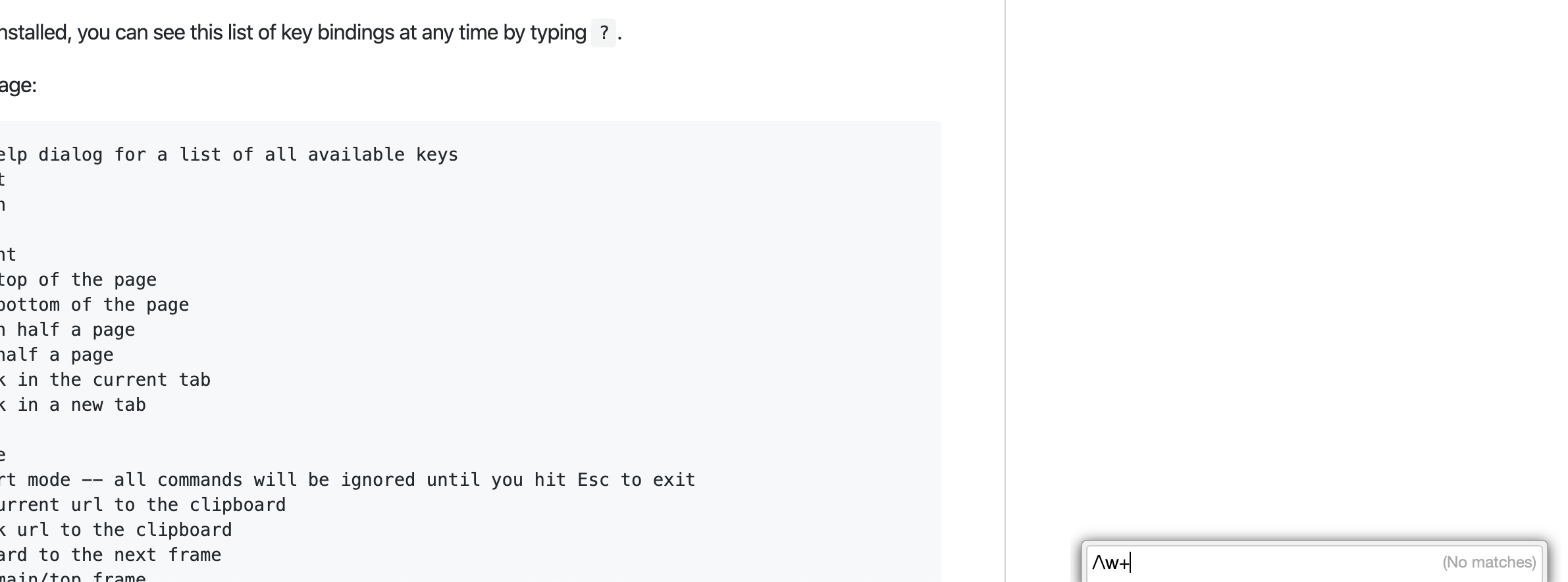 RegEx search broken on Google Chrome · Issue #3513 · philc/vimium · GitHub