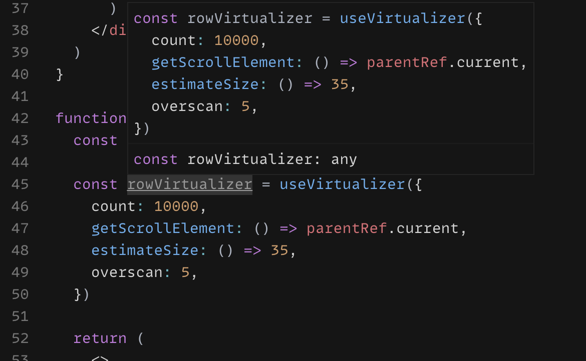 No Type Intellisense or Type Imports available when importing from ...