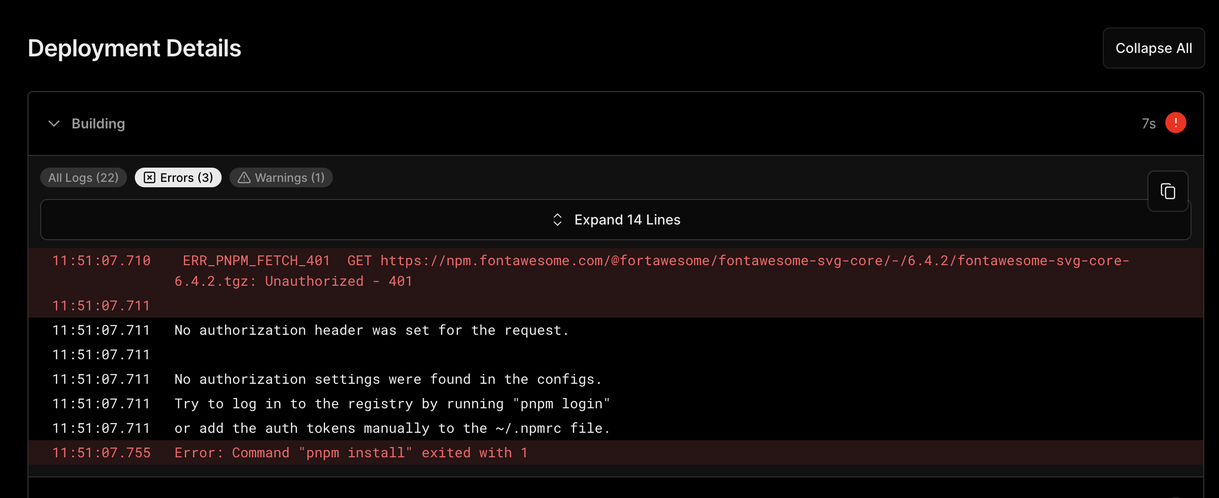 Bug Free Icon Packages Suddenly 401 Error Requiring Npm Auth Causing Failed Pipelines · Issue 