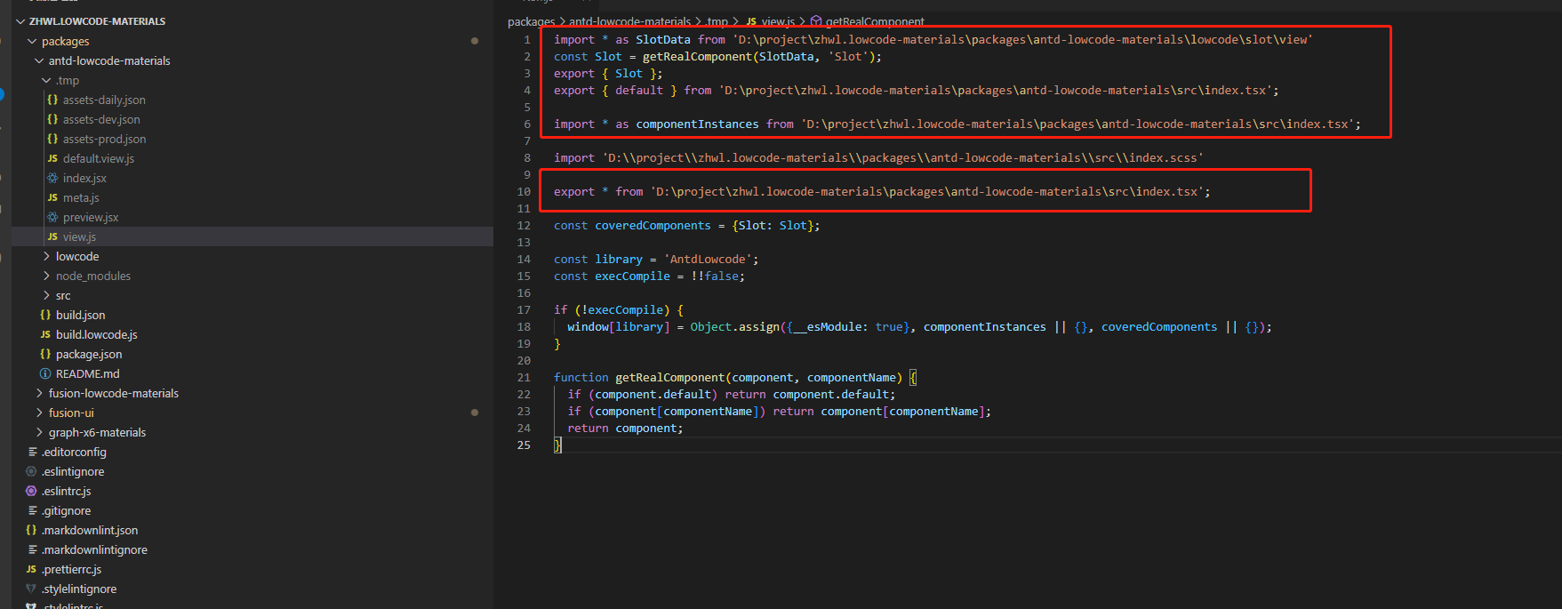 lowcode-materials物料工程下面的antd-lowcode-marterials和fusion-lowcode ...