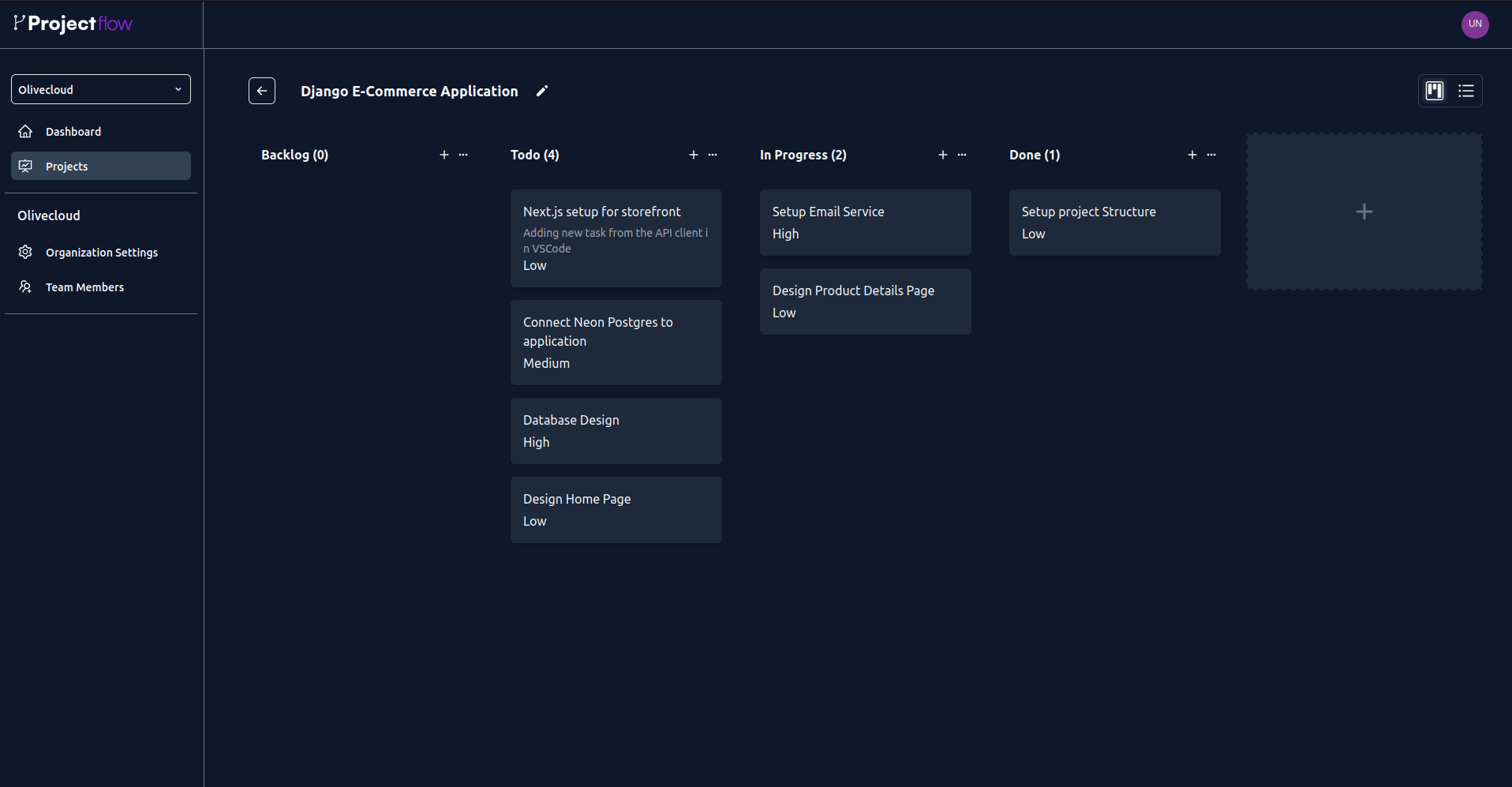 GitHub - UtkarshNawalgaria/ProjectFlow: Fullstack Project management application using Django ...