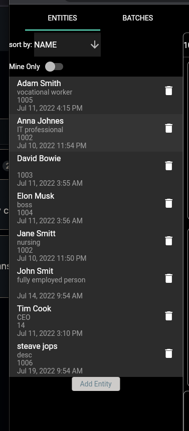 Put entities list (with filtering) inside Group · Issue #59 · amlcloud/seeder · GitHub
