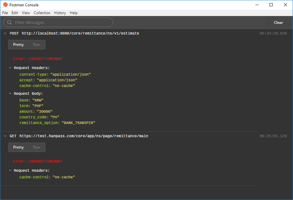Error: ESOCKETTIMEOUT · Issue #4178 · postmanlabs/postman-app-support · GitHub