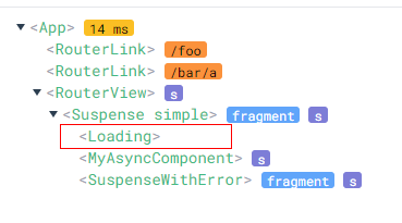 suspense tag was not shown on fallback component · Issue #1592 · vuejs/devtools-v6 · GitHub