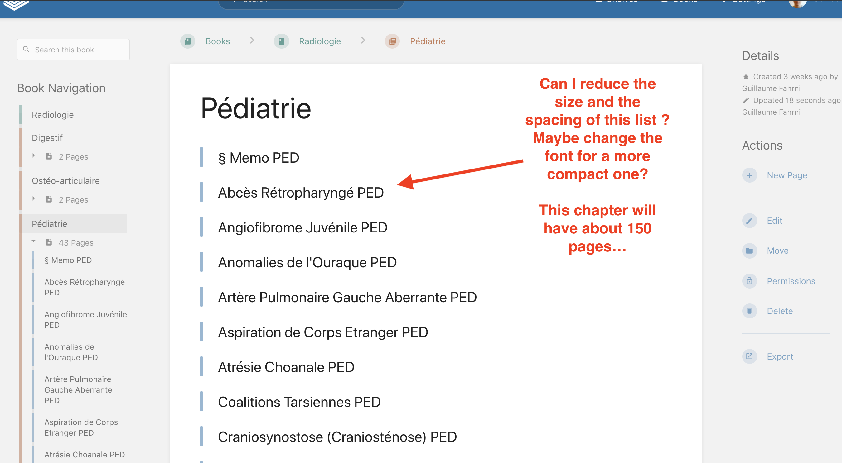 Can I reduce the size of the text in the pages list view? · Issue #1807 · BookStackApp/BookStack ...
