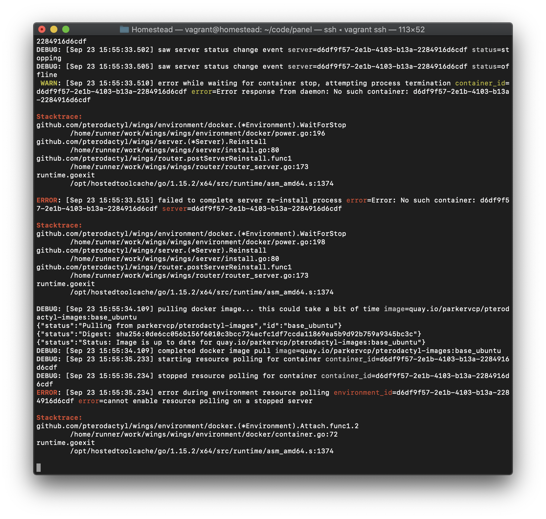 Wings error · Issue #2409 · pterodactyl/panel · GitHub