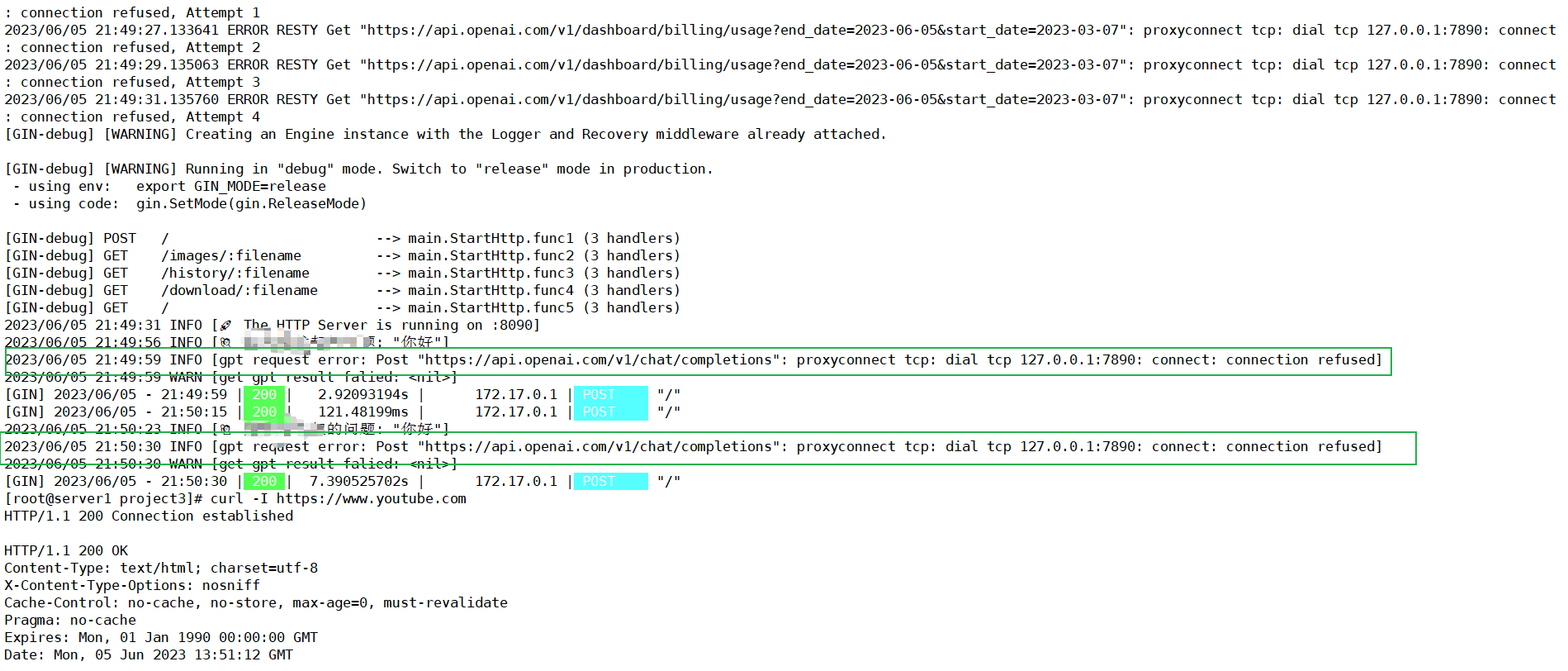 运行docker镜像后，运行docker logs chatgpt，有如下报错 · Issue #240 · eryajf/chatgpt-dingtalk · GitHub