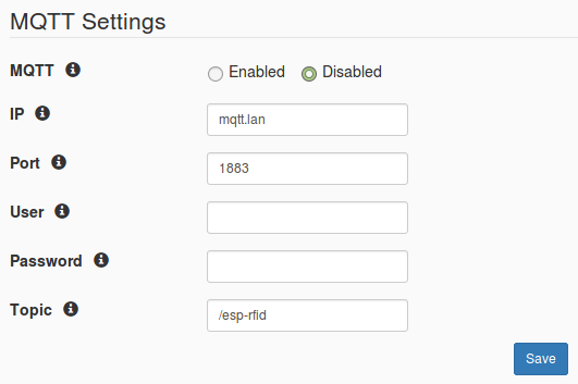Settings > MQTT Settings (shows disabled when enabled) · Issue #92 · esprfid/esp-rfid · GitHub