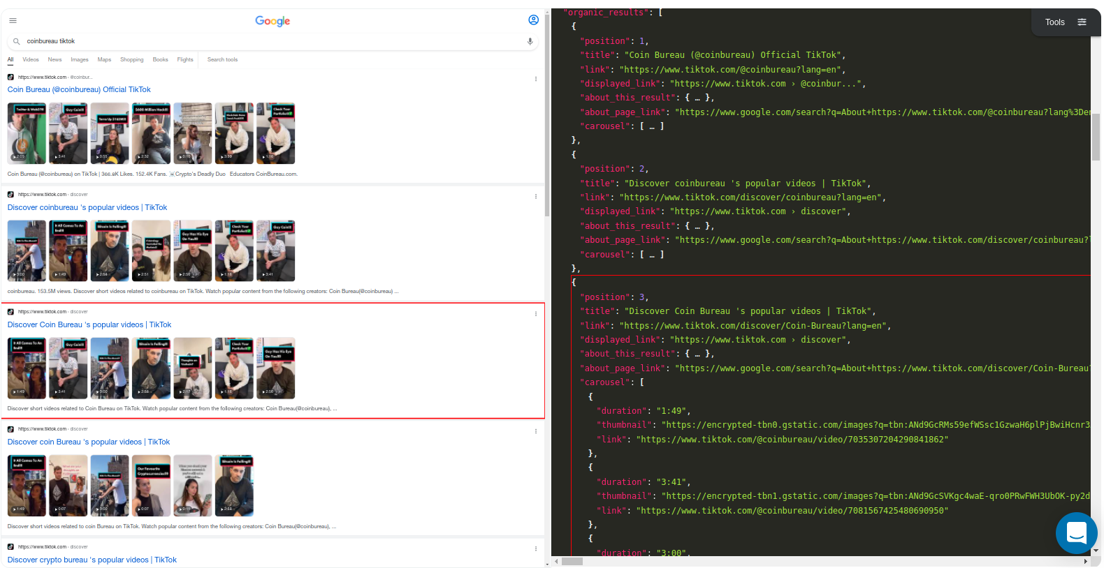 [Google Search API] Video Carousel and Organic Results Confusion · Issue #87 · serpapi/public ...