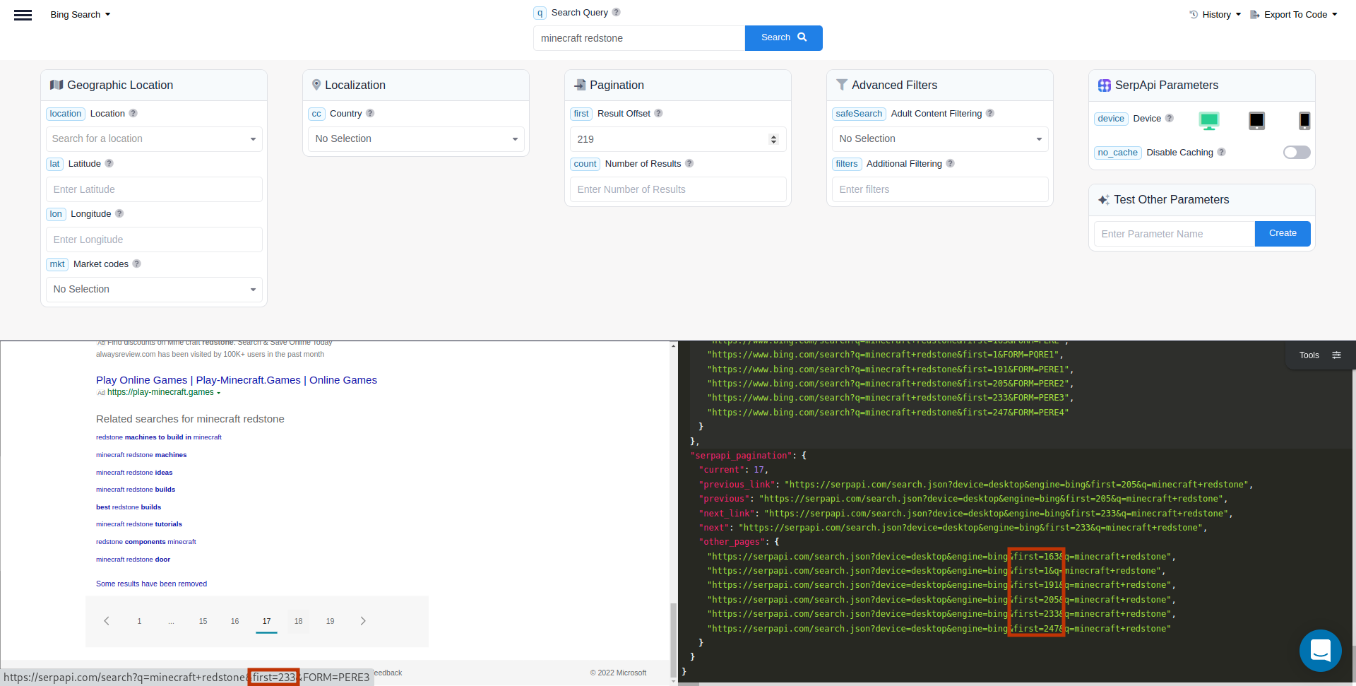 [Bing Search API] Pagination incrementing wrong `next` page value · Issue #143 · serpapi/public ...