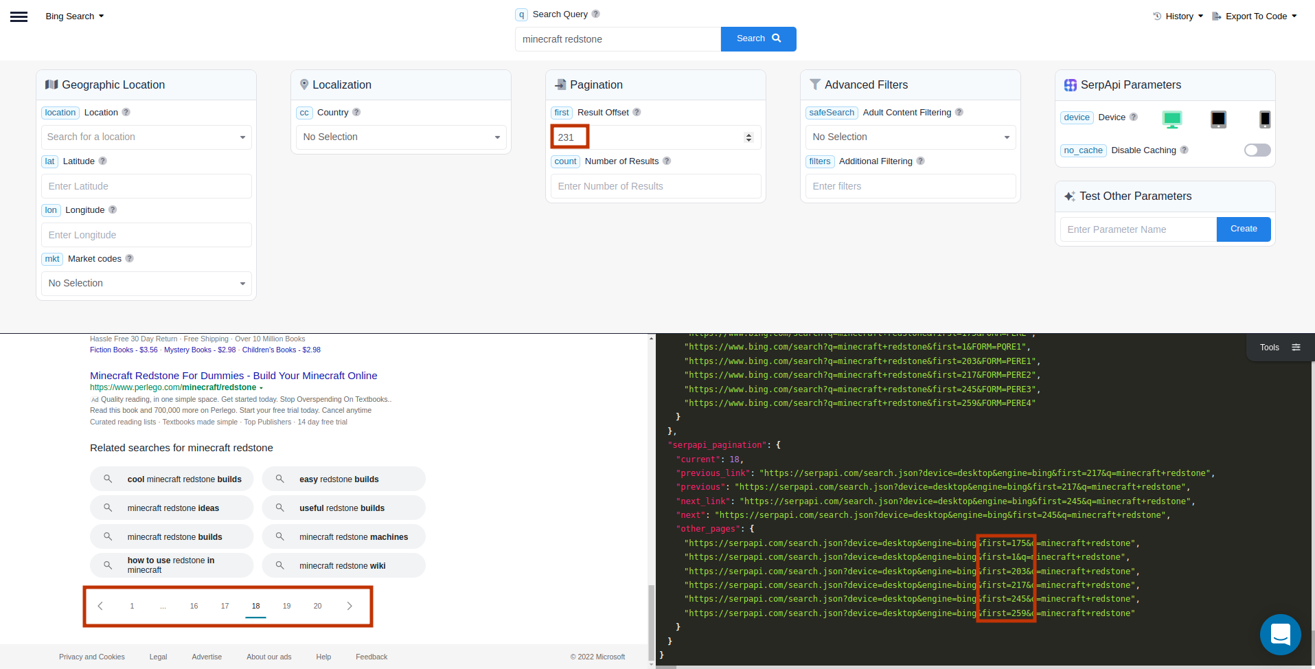 [Bing Search API] Pagination incrementing wrong `next` page value · Issue #143 · serpapi/public ...