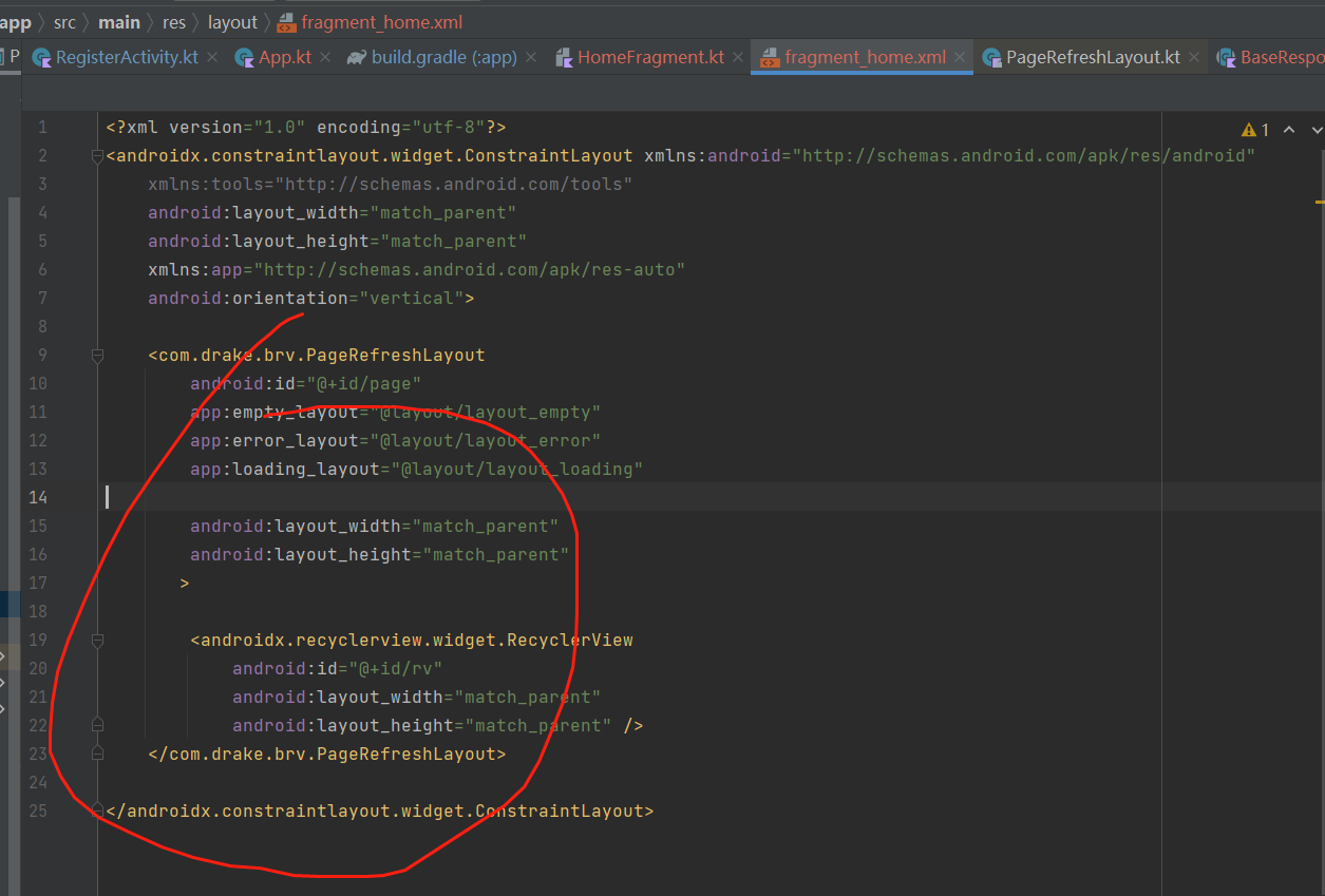 xml 嵌套recyclerview 没生效 · Issue #25 · liangjingkanji/StateLayout · GitHub