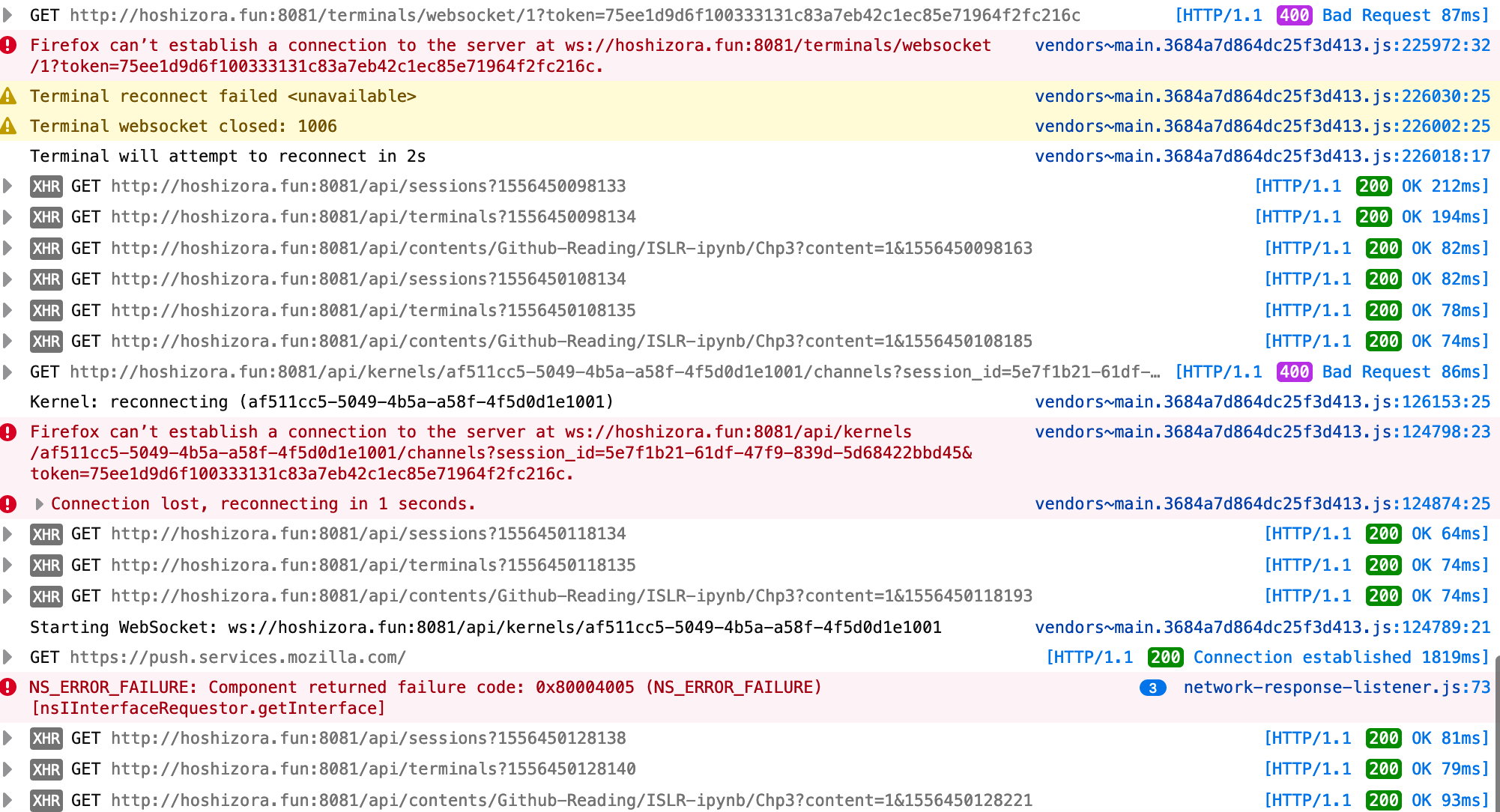 Terminal not working in firefox · Issue #6266 · jupyterlab/jupyterlab · GitHub