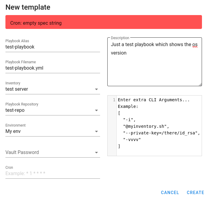 Cannot Create A Template Without Setting Cron Spec · Issue 721 · Semaphoreui Semaphore · Github